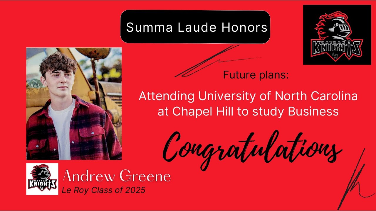 Class of 2025 Summa Honors/Congratulations Andrew Greene - YouTube