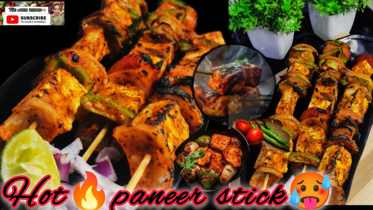 Hot spicy chilli paneer stick🍡🍢|| paneer starter|| homemade best hot ...