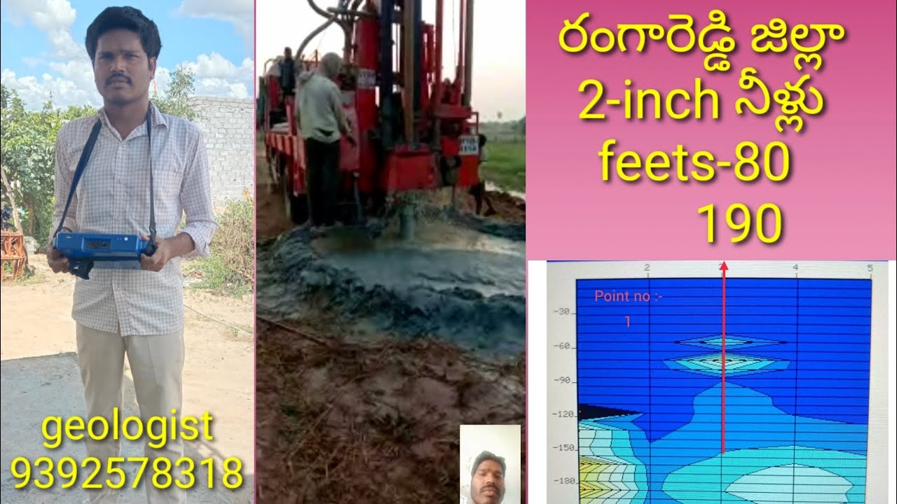 బోరు పాయింట్ 2-inches water #geologist #pqwts500/9392578318 contact ...