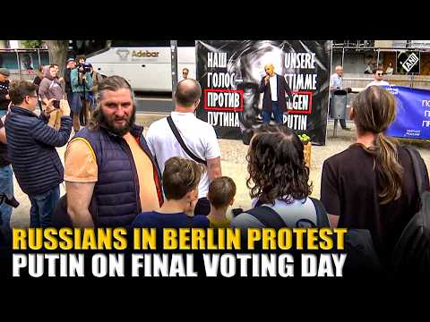 Russians in Berlin protest Putin and Ukraine war as parliamentary elections reach final day
