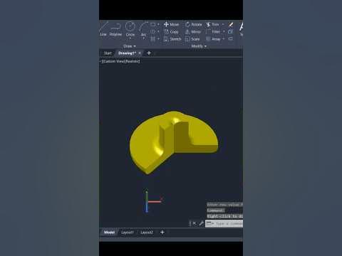AutoCAD 3D Revolve Command #autocadshorts - YouTube