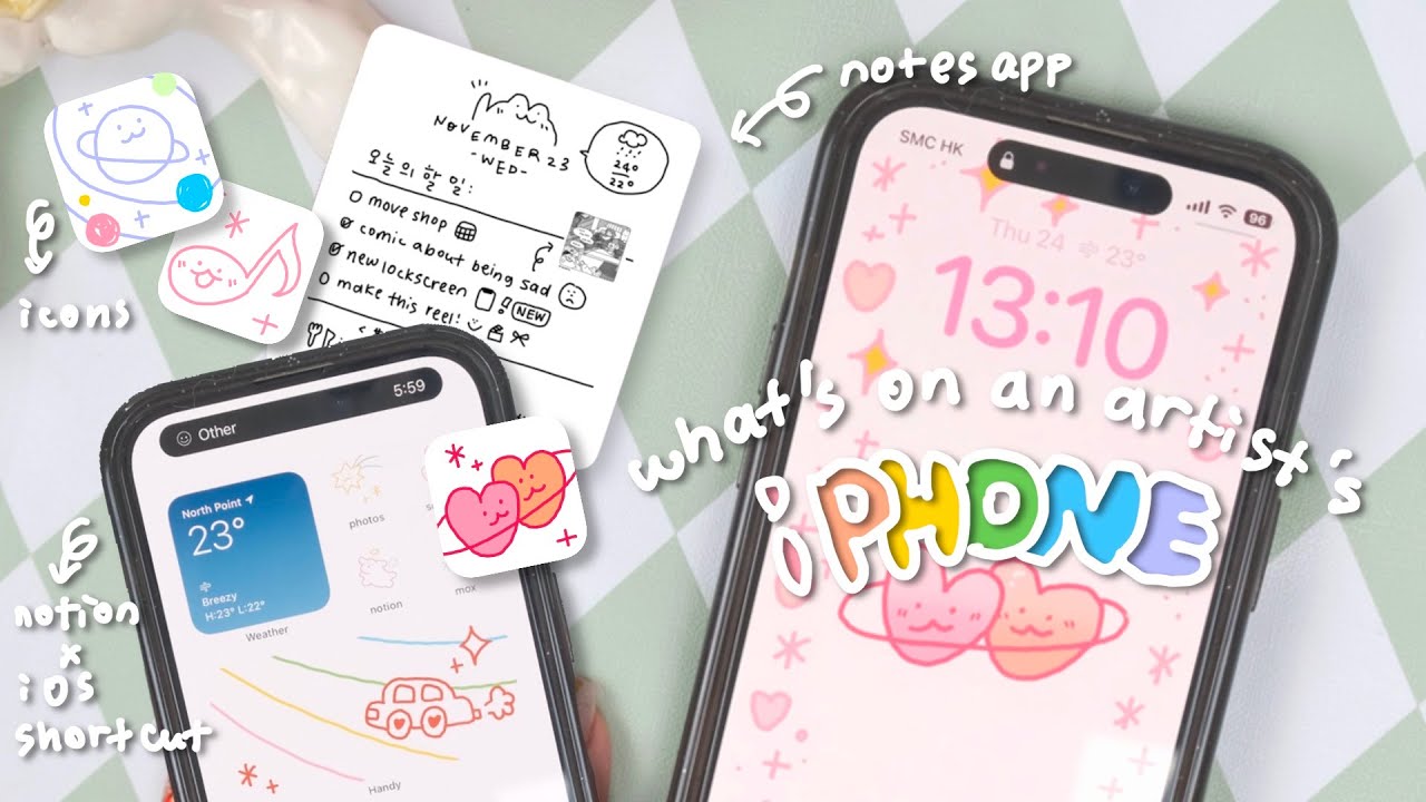 how i use my iphone 14 pro as an artist📱🎨 ft. Notes app, new icons ...