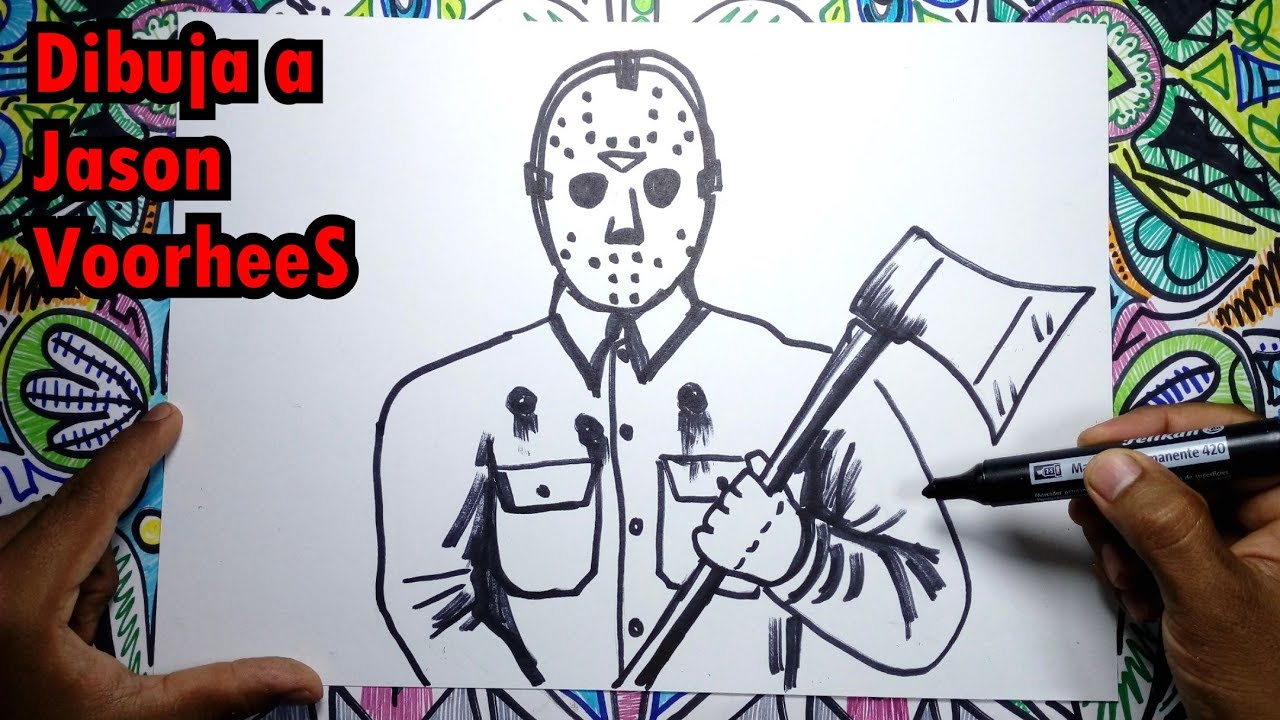 Como Dibujar a Jason Voorhees de Viernes 13 - YouTube