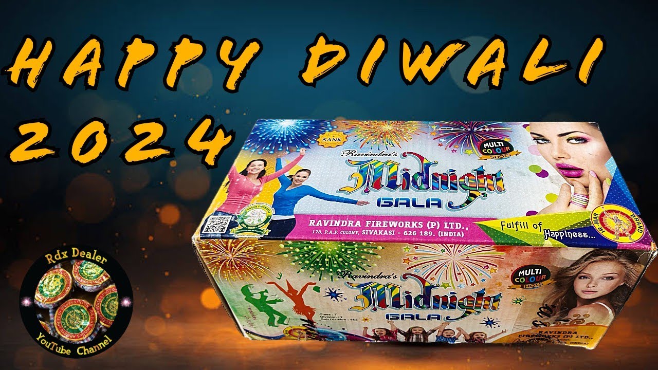 Ravindra Fireworks MID NIGHT GALA 30 Multi Colour Shot Testing 2024 ...
