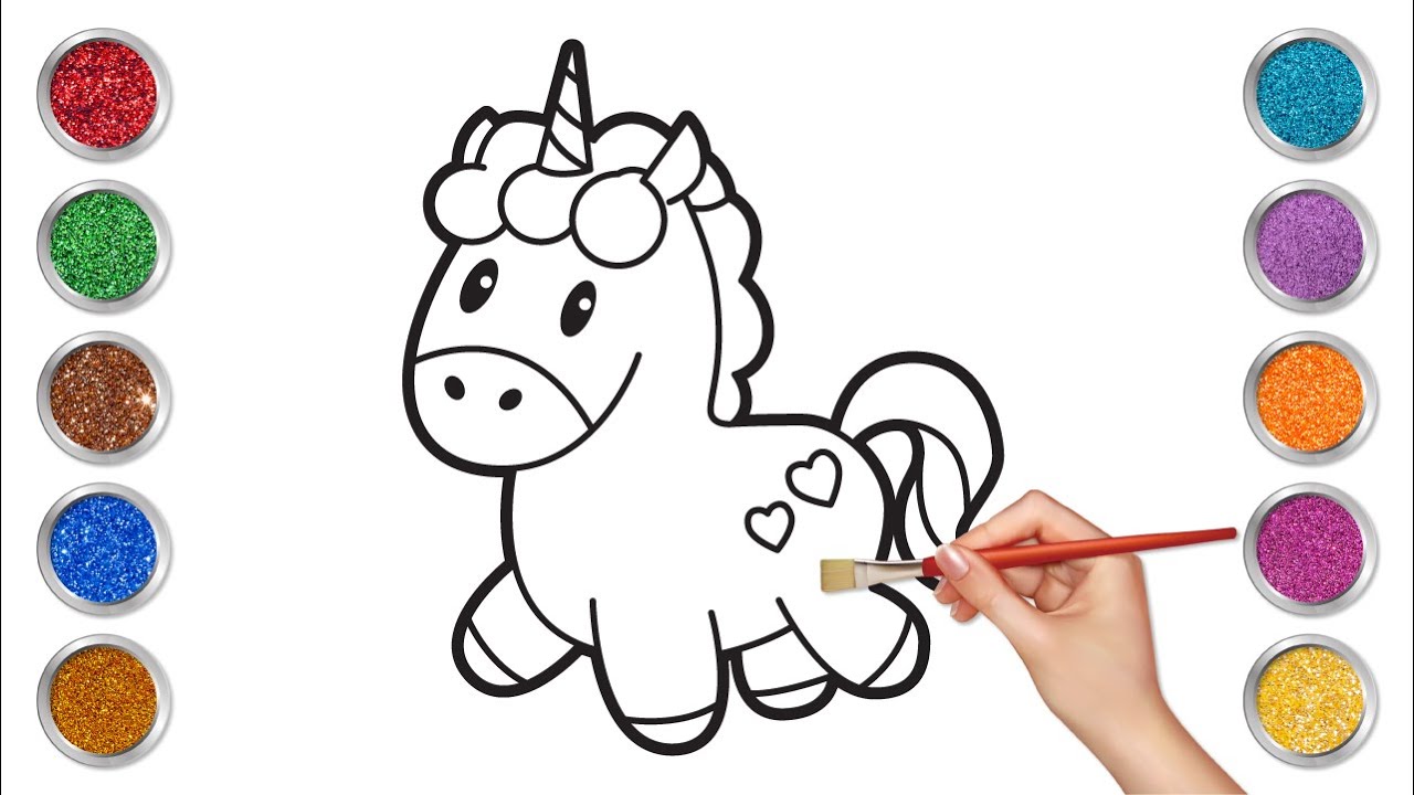 How to Draw Unicorn and Color for Kids - Coloring and Drawing for kids ...
