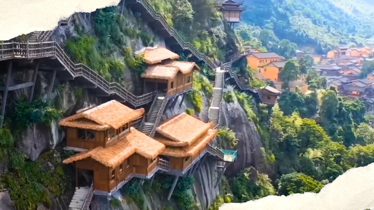 Rumah Unik Dengan Arsitektur Menggantung Di Tebing Lembah Wangxian ...