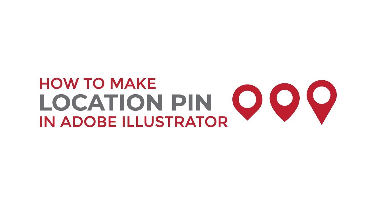 How to make Location Pin in Adobe Illustrator | Illustrator tutorial ...