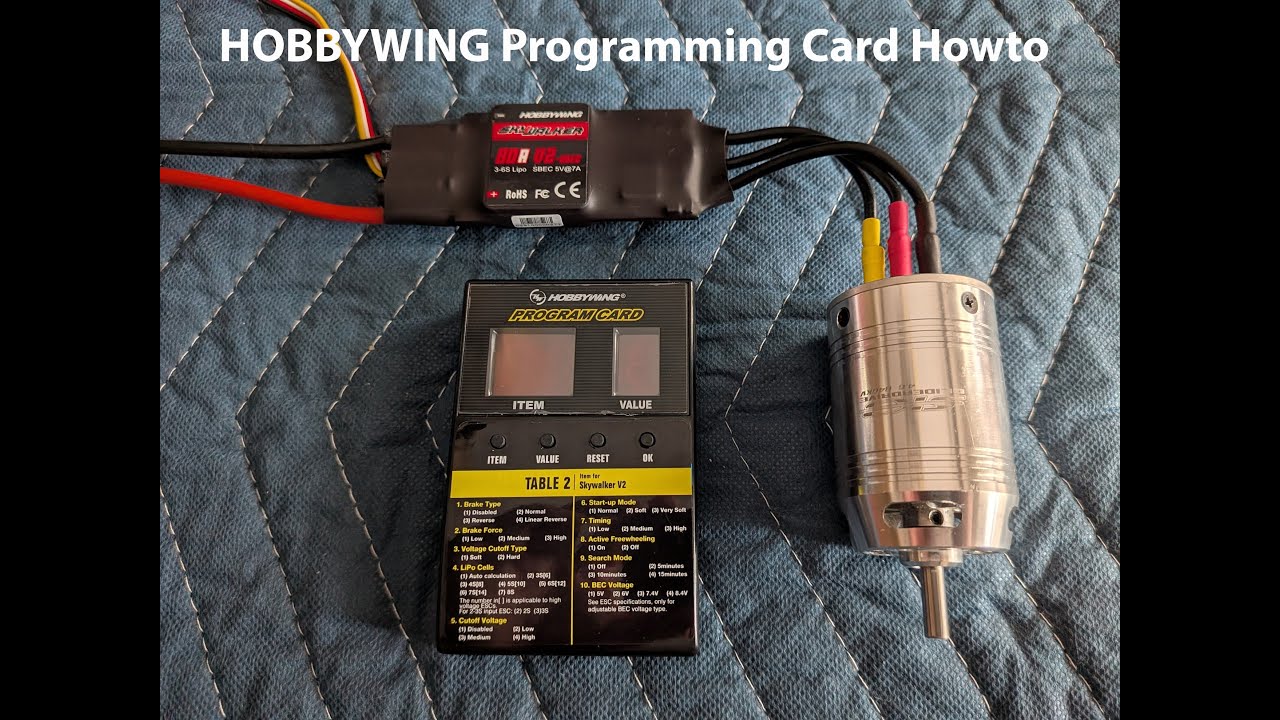 HobbyWing ESC programmer Howto with Skywalker ESC - YouTube