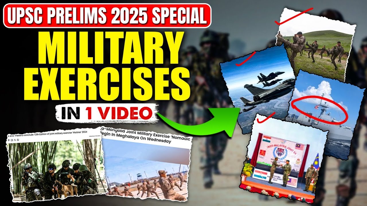 All Military Exercise in One Video UPSC 2025 | UPSC Prelims 2025 ...