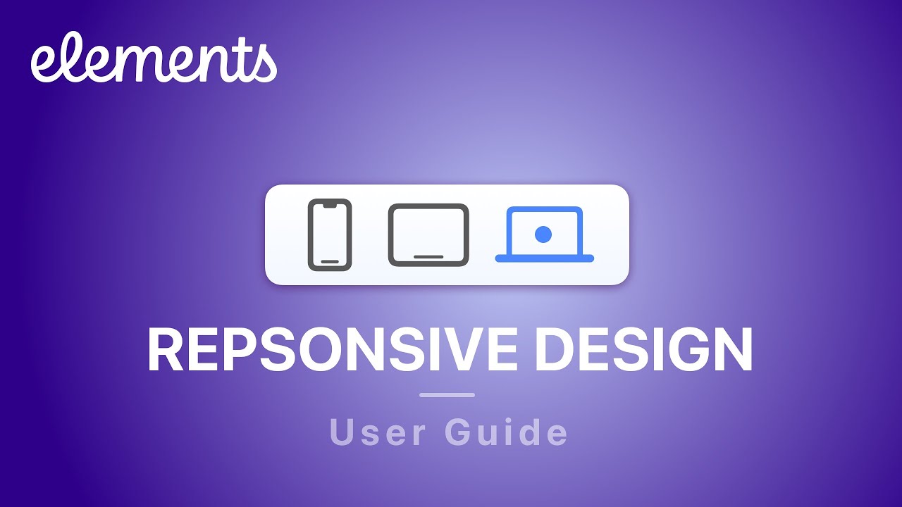Elements: Responsive Design Changes - YouTube