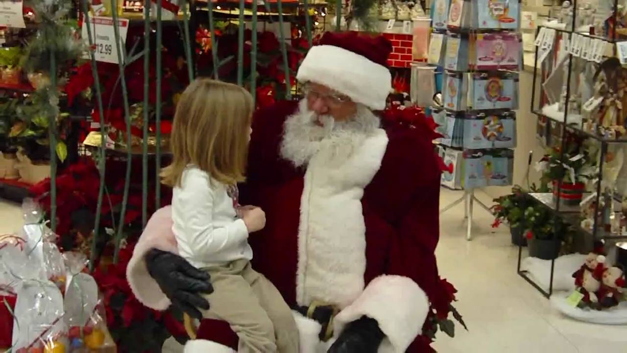 Amelia & Ava Visit Santa 2009 - YouTube