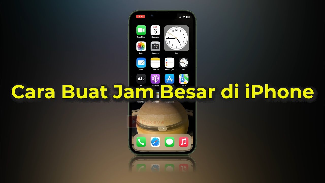 Cara Membuat Jam Besar di iPhone (Widget) - YouTube