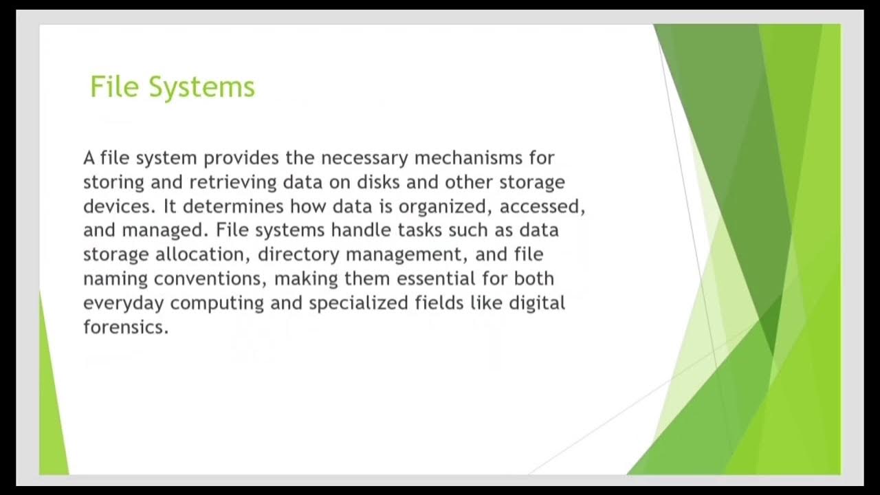 Understanding File Structure and File System in Digital Forensics. #kannuruniversity - YouTube