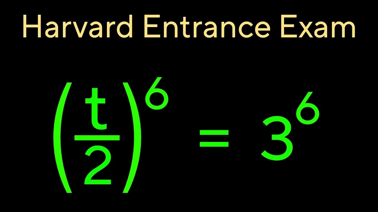 Solving a 'Harvard' University entrance exam question - YouTube