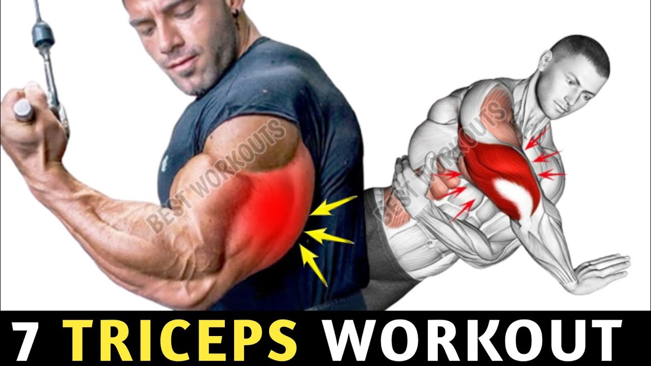 7 Big triceps exercises ( fastest ) - YouTube