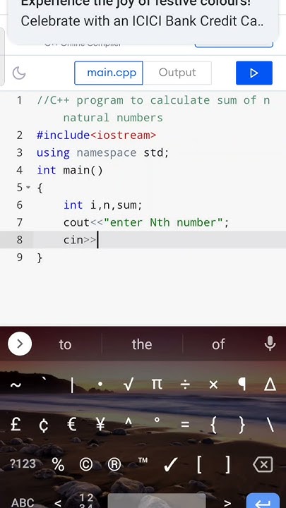 C++ program to calculate sum of N natural numbers||Easy c++ program ...