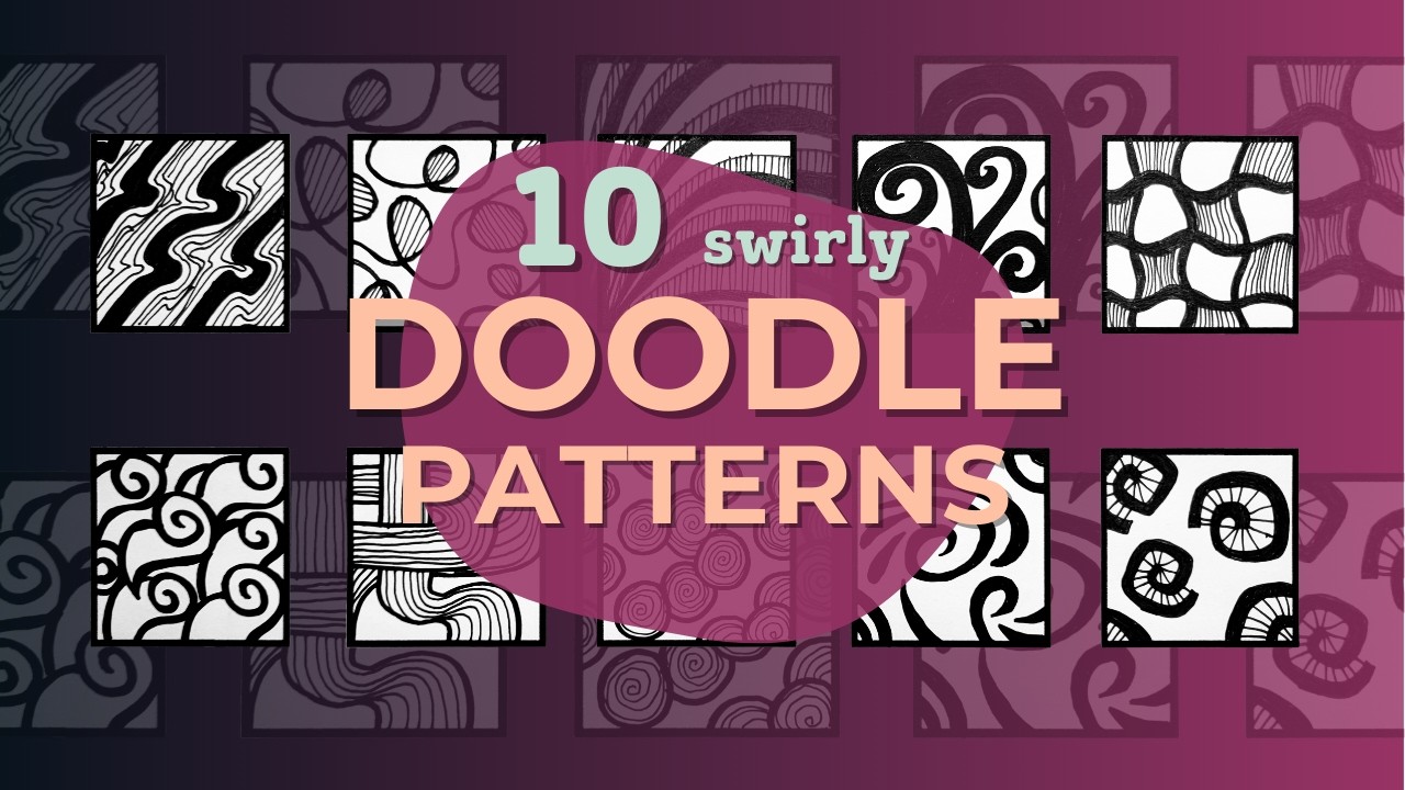 10 Zen Doodle Patterns with Waves and Swirls - YouTube