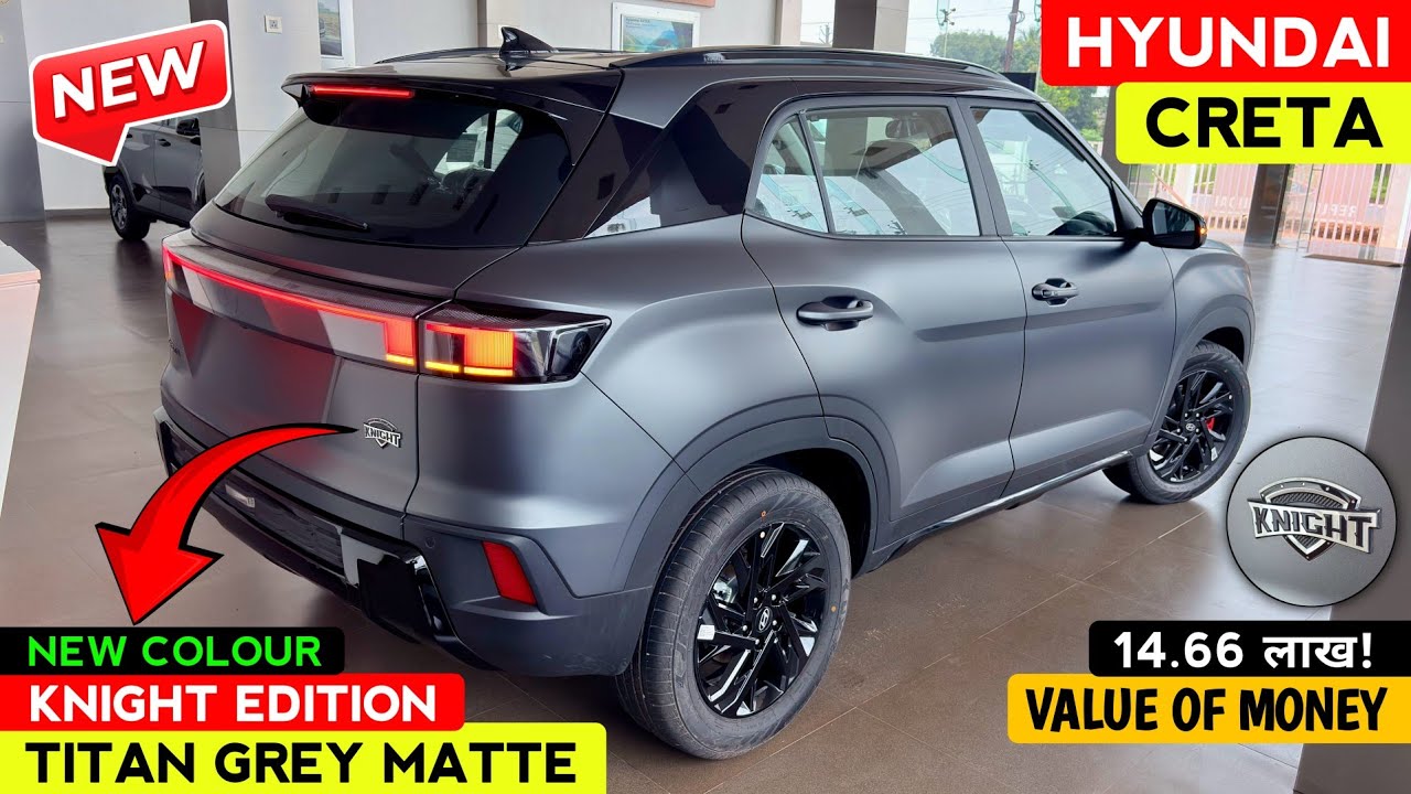 Hyundai Creta 2025 New Model | Creta Matte Grey Colour | Creta S Optional Knight Edition | New ...