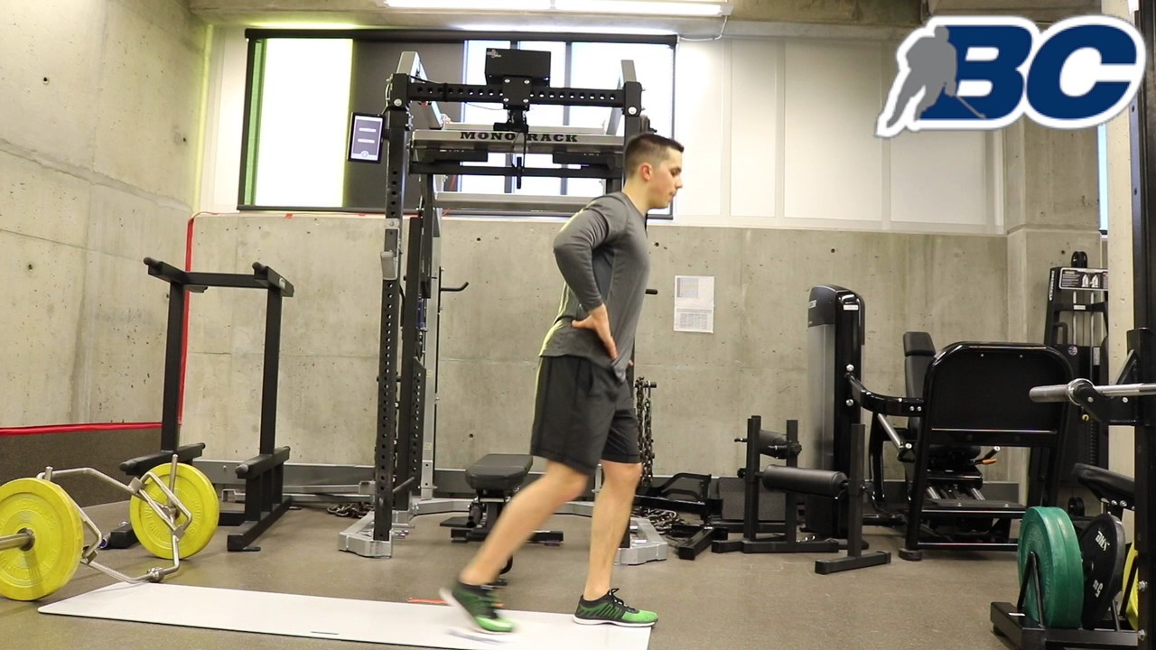 Slideboard Reverse Lunge - YouTube