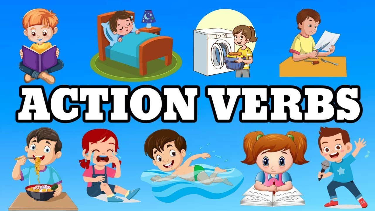 Action verbs with sentence examples| Action words| doing words| # ...