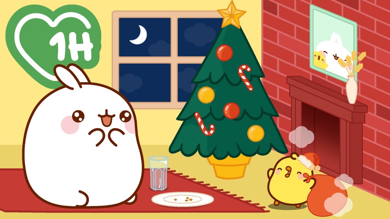 Molang Waits for Santa Claus 🎄⏳ Adorable Christmas Compilation - YouTube