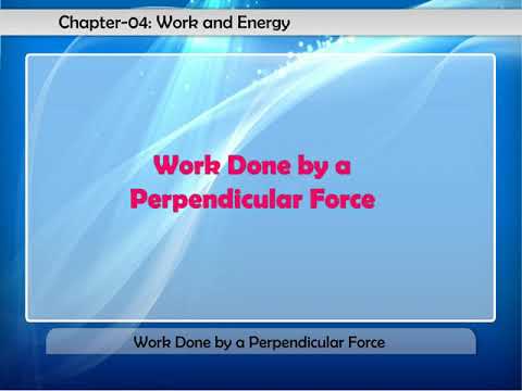 Work done by a Perpendicular Force - YouTube