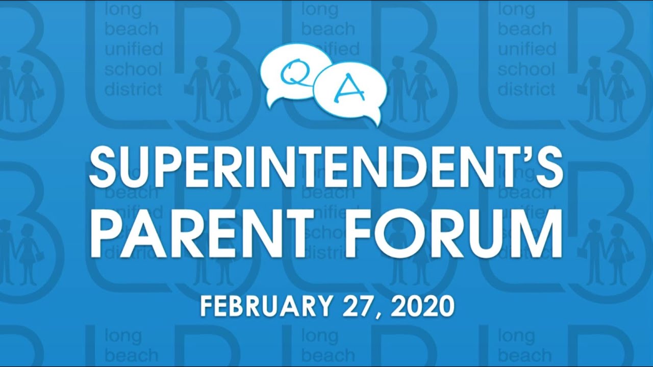 Superintendent's Parent Forum - February 27, 2020 - YouTube