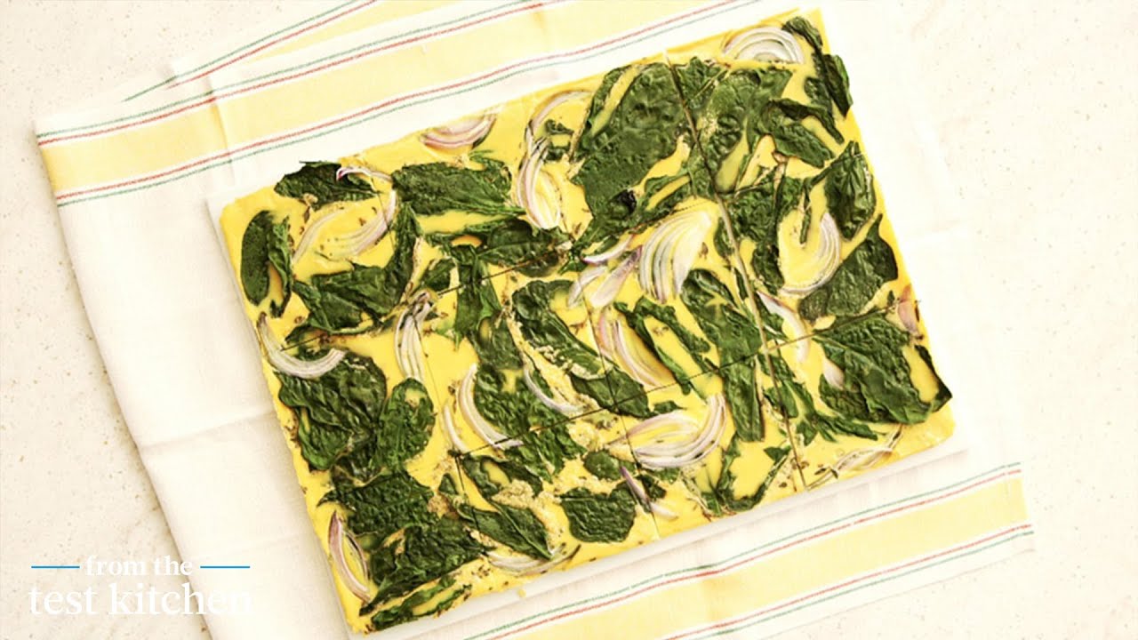 Flat-Baked Vegetable Omelet - From the Test Kitchen - YouTube