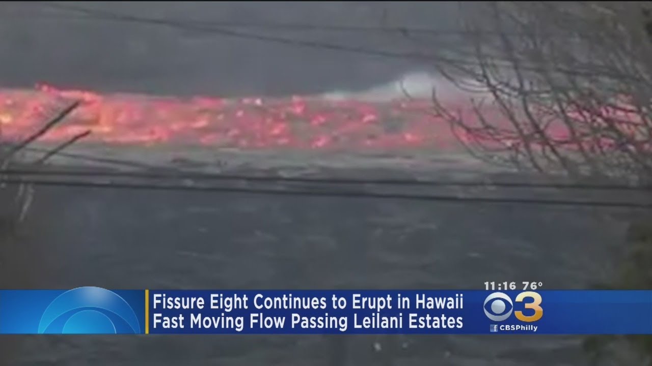 Incredible Video Of Fast Lava Flow From Fissure 8 In Hawaii - YouTube
