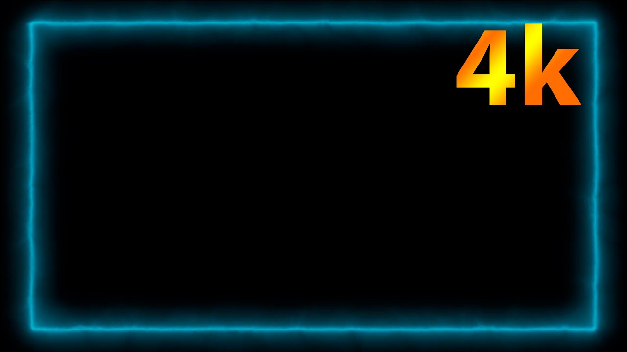 Animation of neon Smoke Frame in turquoise color - YouTube