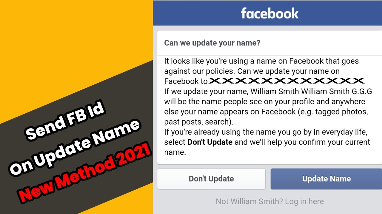 How To Send FB Id On Update Name 2021 [Latest Method] - YouTube