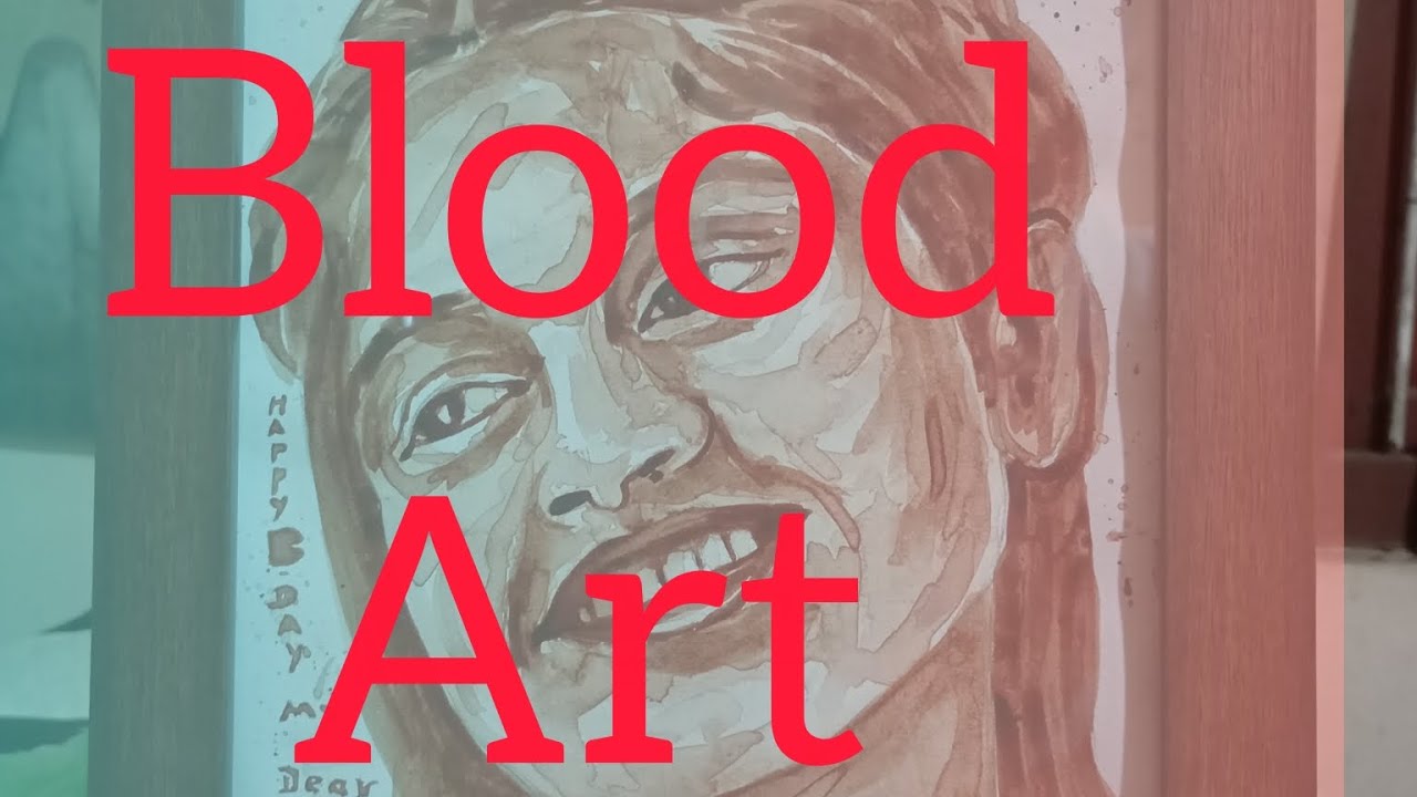 How to draw realistic blood portraits #jaffna - YouTube