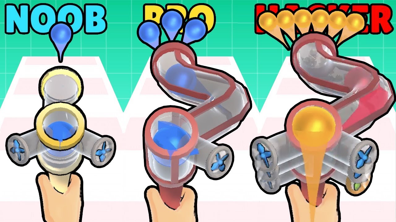 NOOB vs PRO vs HACKER in Pipe Ball Run - YouTube