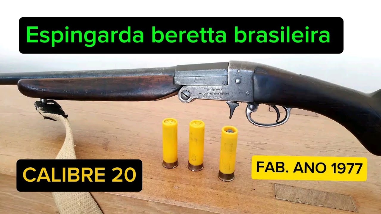 Espingarda calibre 20 beretta fabricada no Brasil - YouTube