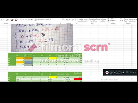 methode de simplexe PROGRAMATION LINEAIRE - YouTube