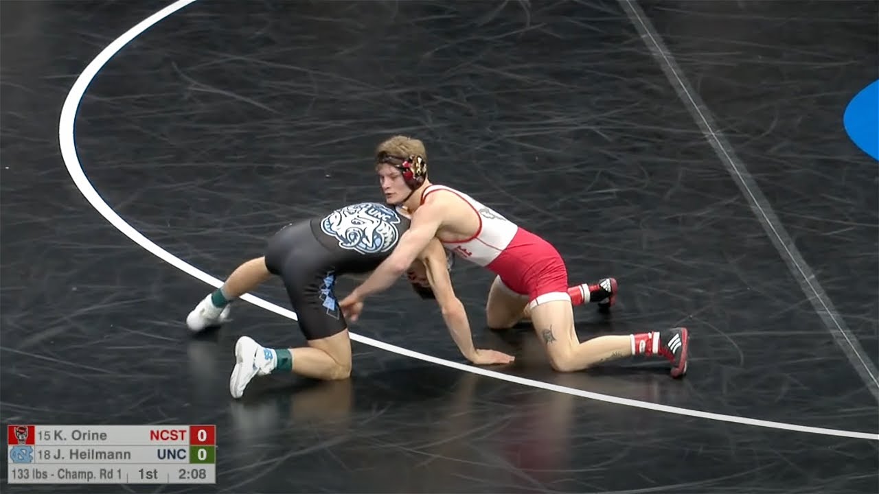 133lbs Kai Orine (NC State) dec Joe Heilmann (North Carolina) - YouTube