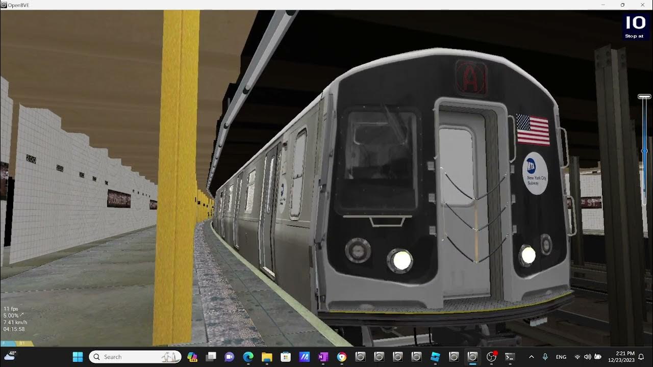 Openbve 2022 3d R179 A Train Arriving & Departing at Dyckman Street - YouTube