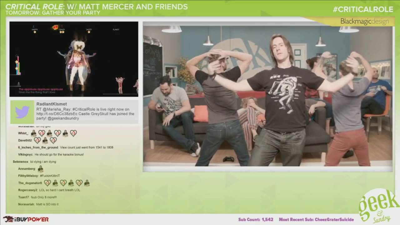 Matt Mercer Dances To Applause || Critical Role Dance Party - YouTube