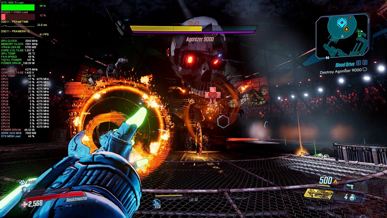 Borderlands 3 | Agonizer 9000 | GTX 1660 Ti + Ryzen 7 3700X | 1440p ...