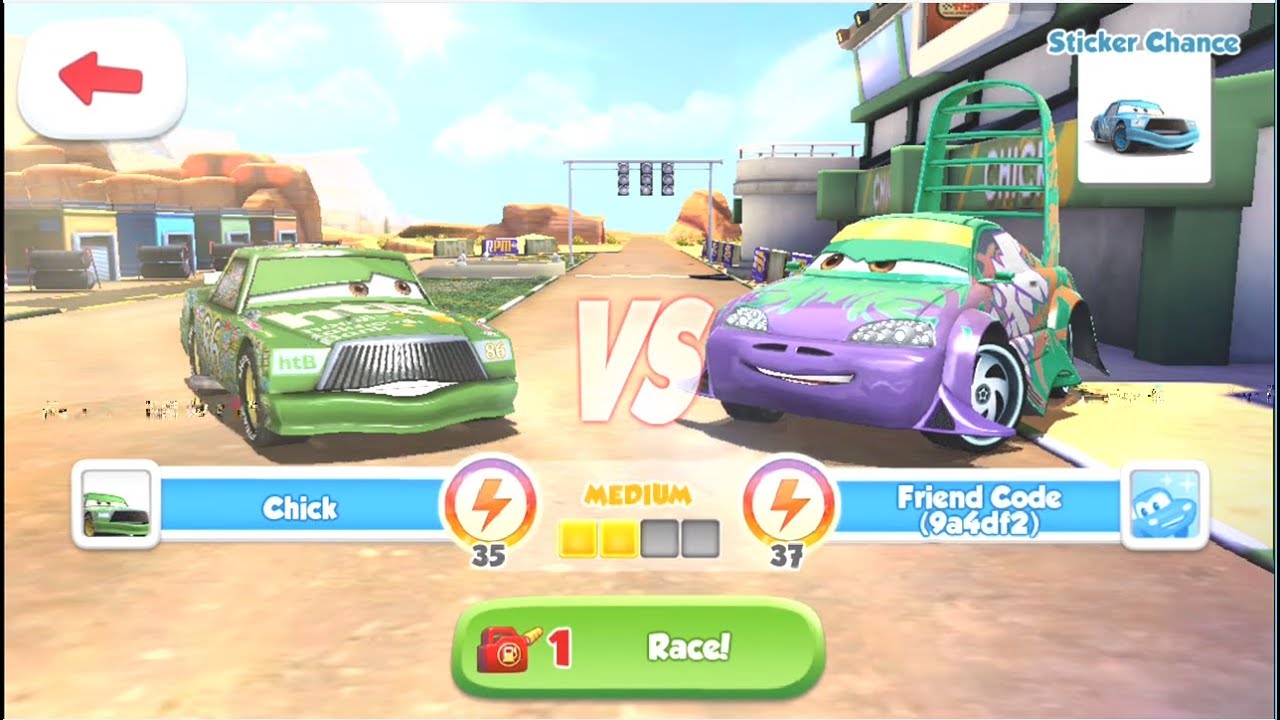 Disney Pixar Cars Fast as Lightning - Chick Hicks VS Wingo - YouTube