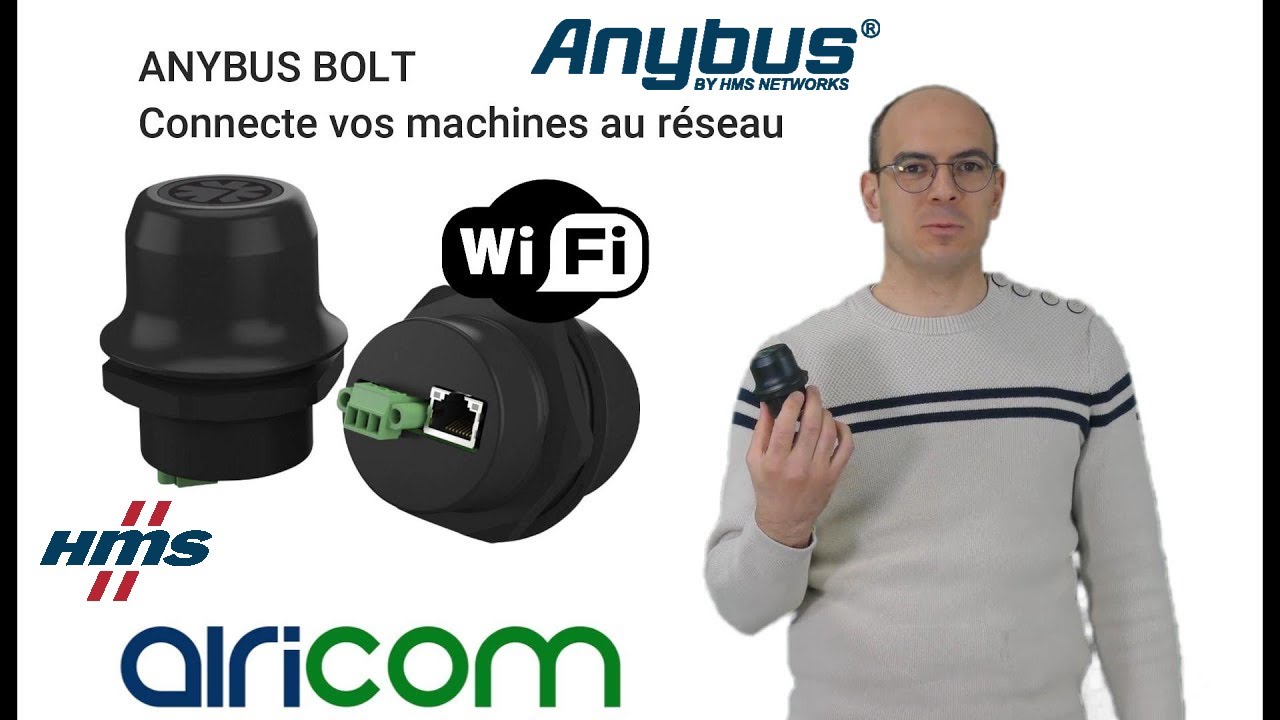 ANYBUS BOLT, connecte un équipement industriel au réseau, sans fil ...