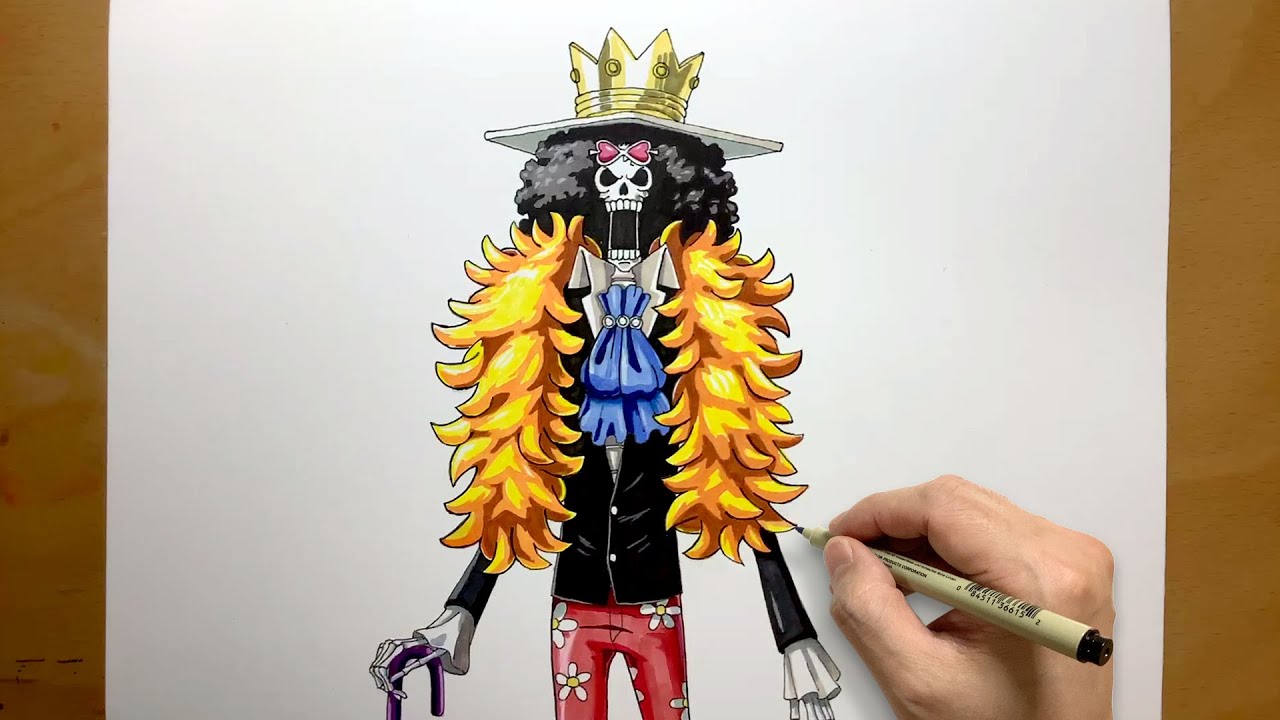 How to Draw Brook from onepiece | step by step | Easy to draw | draw ...