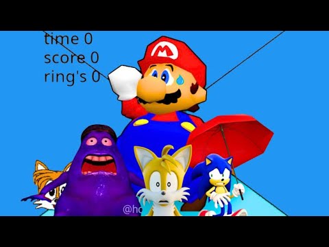 Fat Mario Apparition Eats Tails, Grimace & Sonic - YouTube