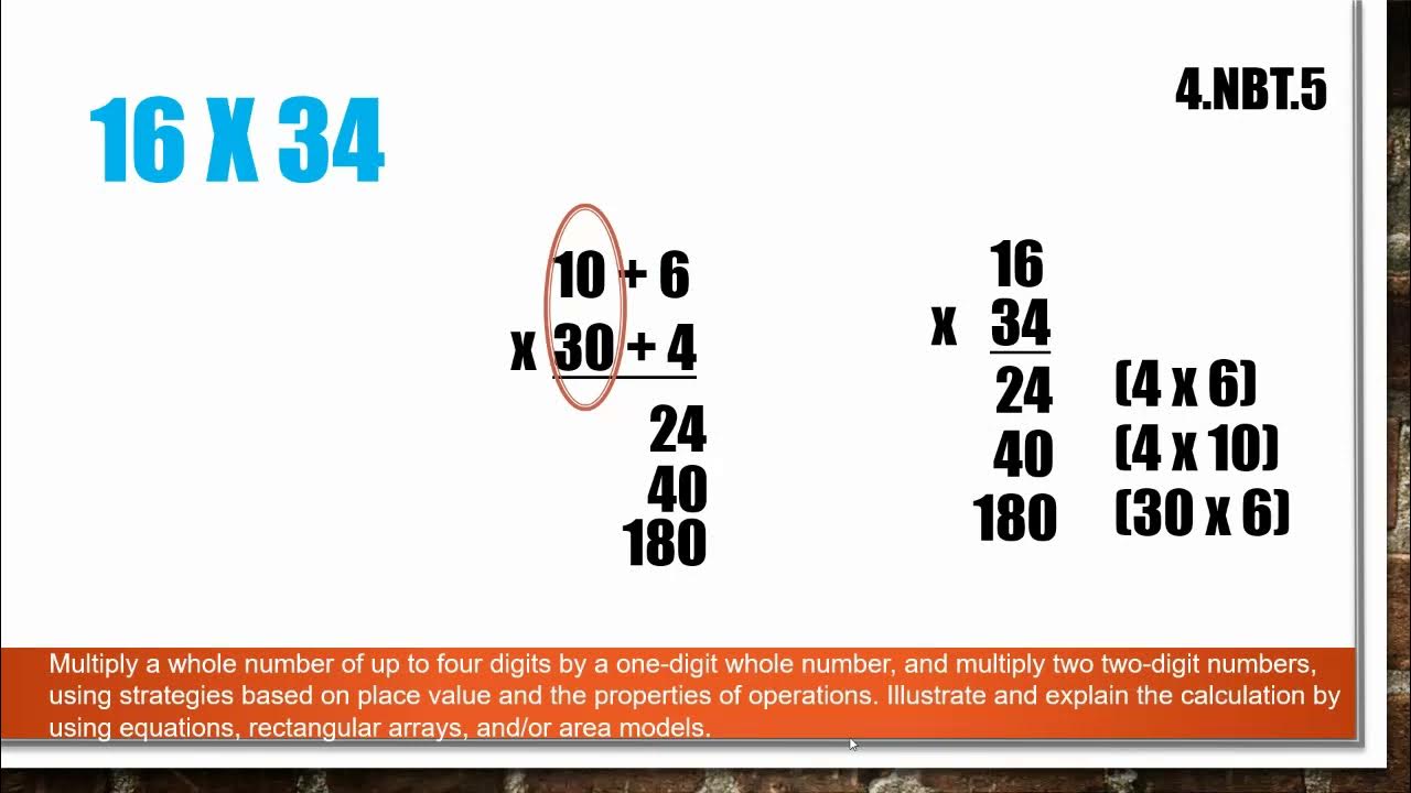 4NBT5 Two Digit Multiplication with Partial Products - YouTube