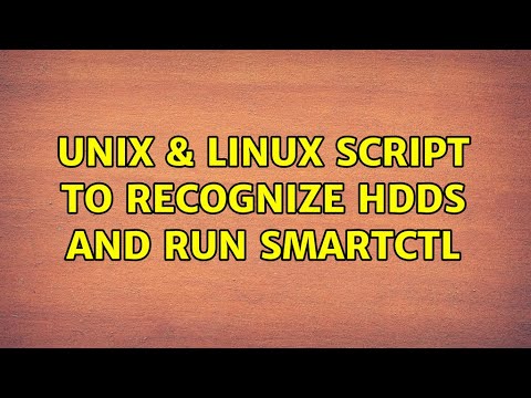 Unix & Linux: Script to Recognize HDDs and run Smartctl (2 Solutions!!) - YouTube