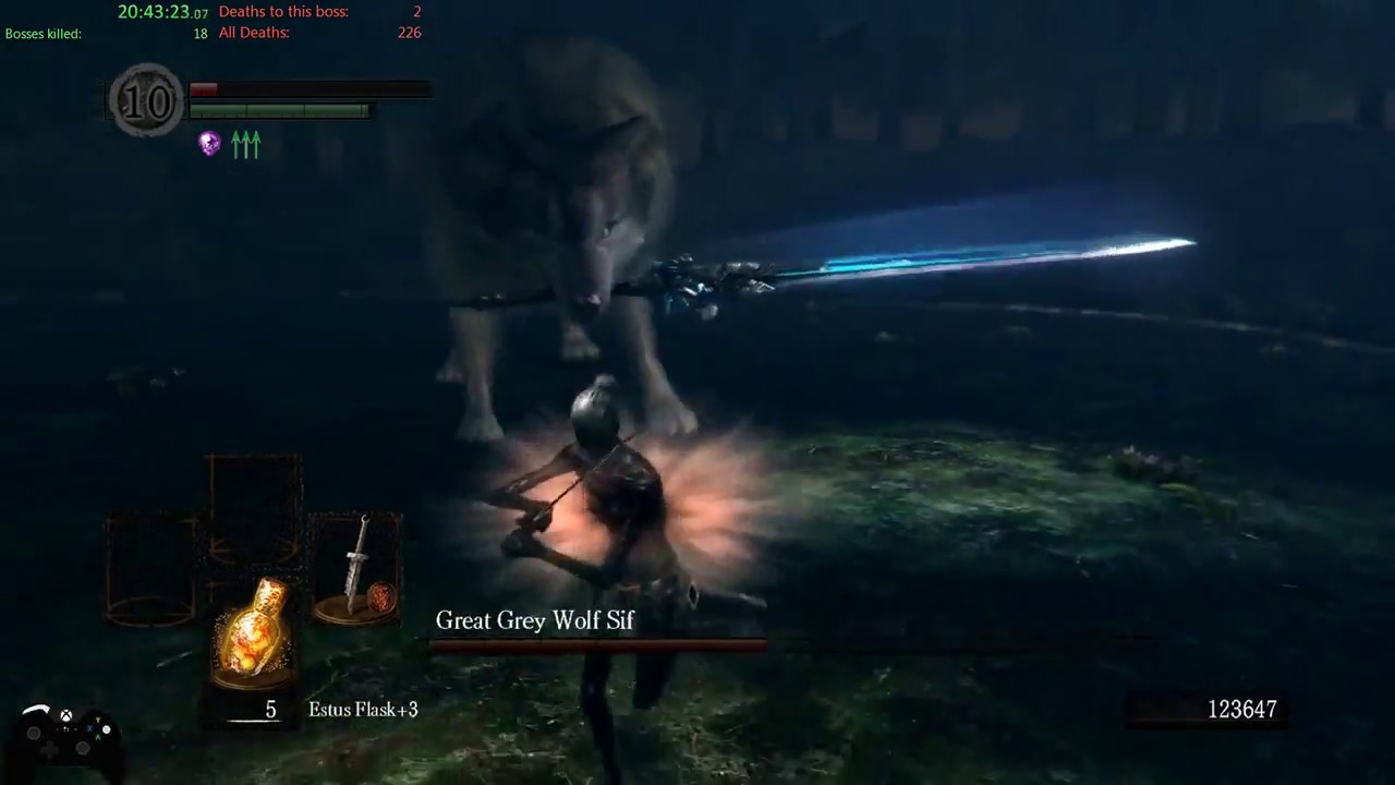 Dark Souls - Sif Kill - Soul Level 1 Broken Sword only - YouTube