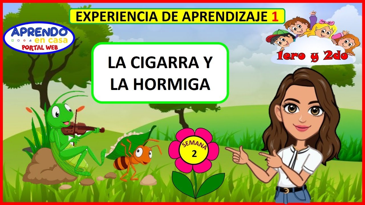 LA CIGARRA Y LA HORMIGA -1ero y 2do-PLAN LECTOR - YouTube
