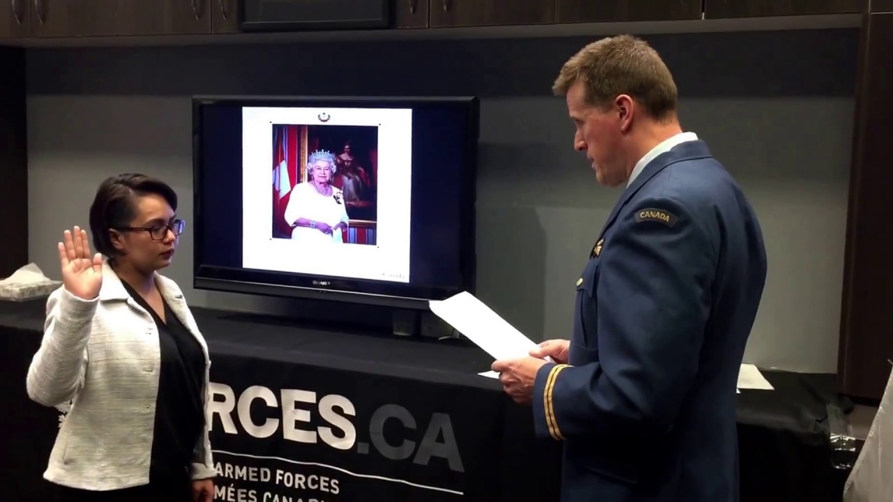 Oath Taking Ceremony Of Canadian Armed Forces - YouTube