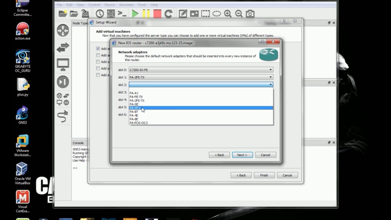 Importer l'image du routeur c7200 GNS3 - YouTube