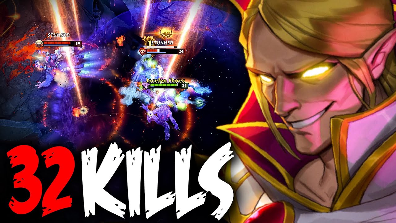32 KILLS!! EPIC GRANDMASTER INVOKER CATACLYSM COMBO | Dota 2 Invoker ...